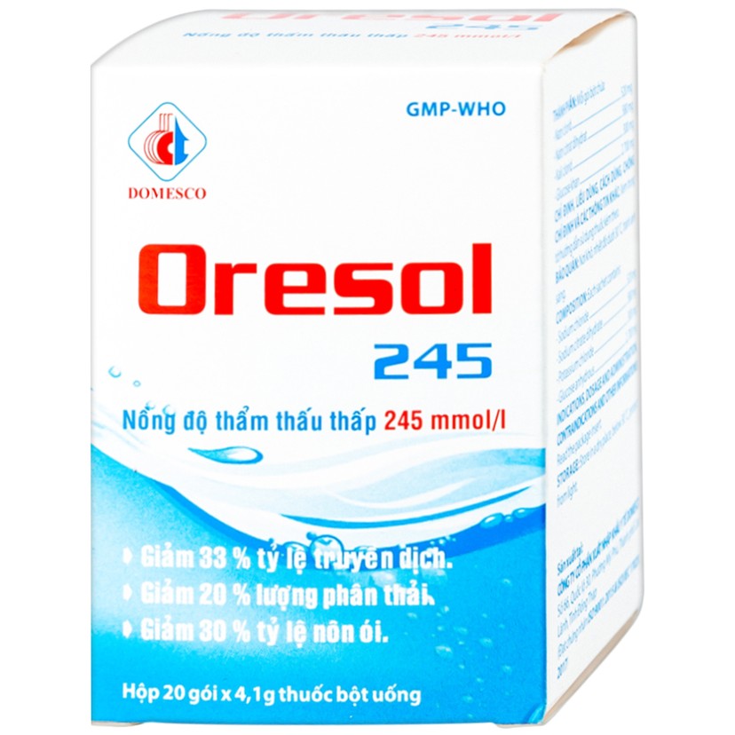 Thuốc bột uống Oresol New 4.22g Bidiphar phòng và điều trị mất nước và ...