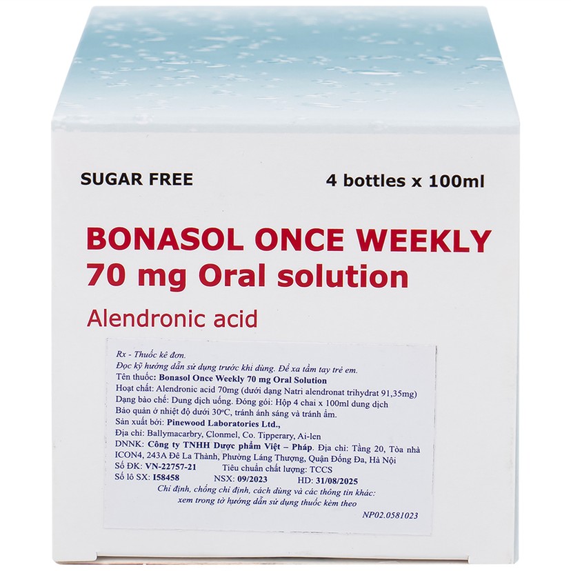 Dung dịch uống Bonasol Once Weekly 70mg Oral Solution Pinewood điều trị ...