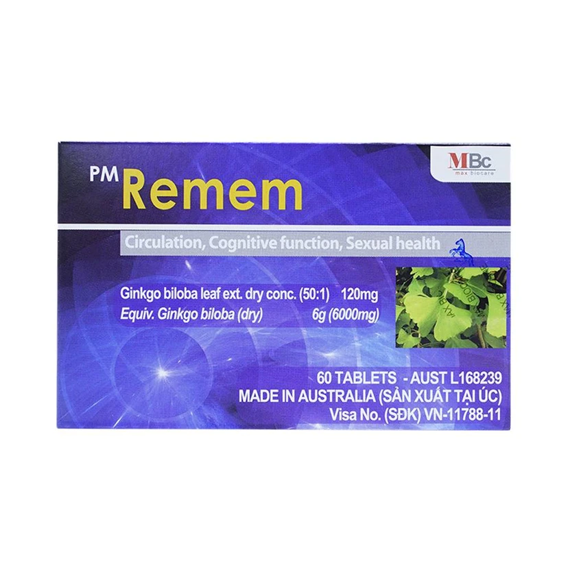 Thuốc Remem 120mg tăng cường tuần hoàn máu não