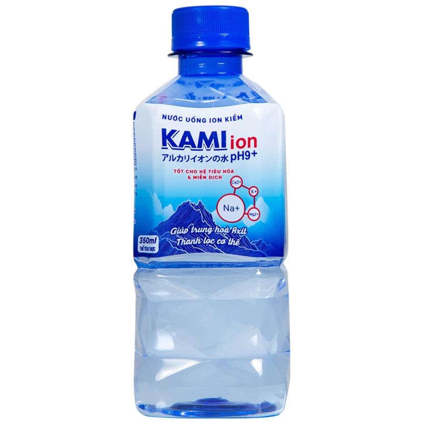 Nước uống ion kiềm Kami-ion pH9+ | Cân bằng axit, hỗ trợ thải độc