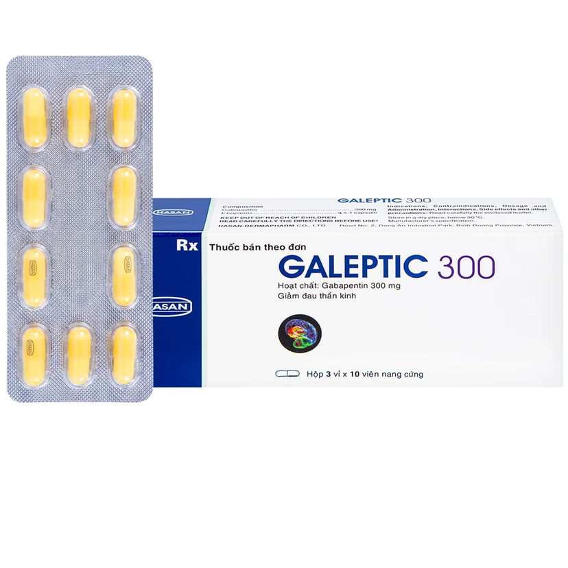 Thuốc Galeptic 300Mg Hasan trị các cơn động kinh (3 vỉ x 10 viên)