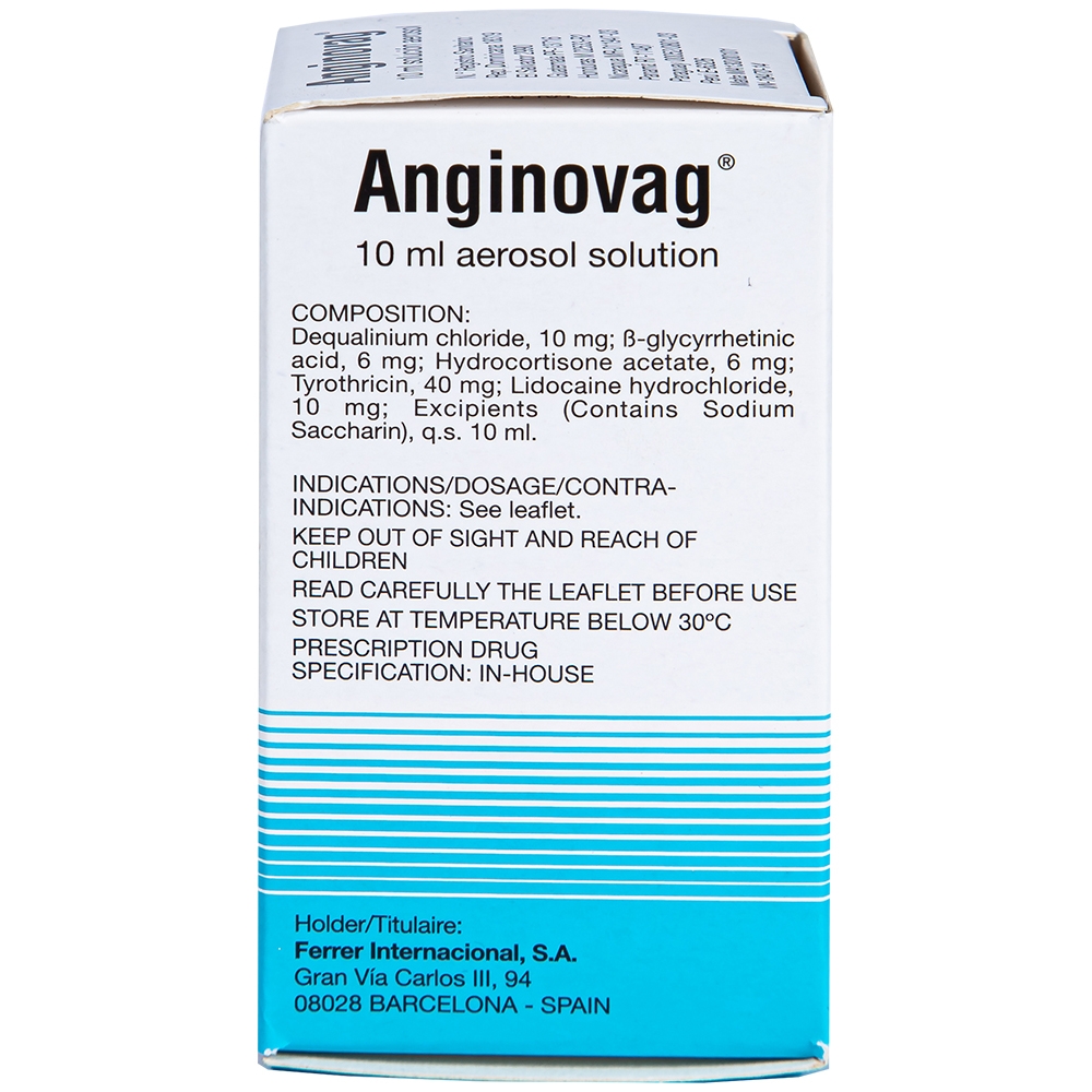 Anginovag 10ml: Thuốc xịt họng trị viêm amidan, viêm hầu họng