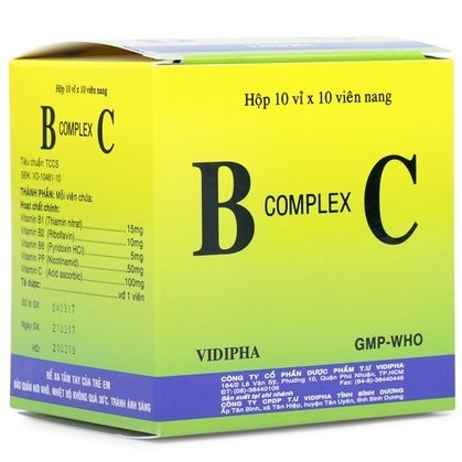 Thuốc B Complex C Vidipha bổ sung các vitamin nhóm B, C (100 viên ...