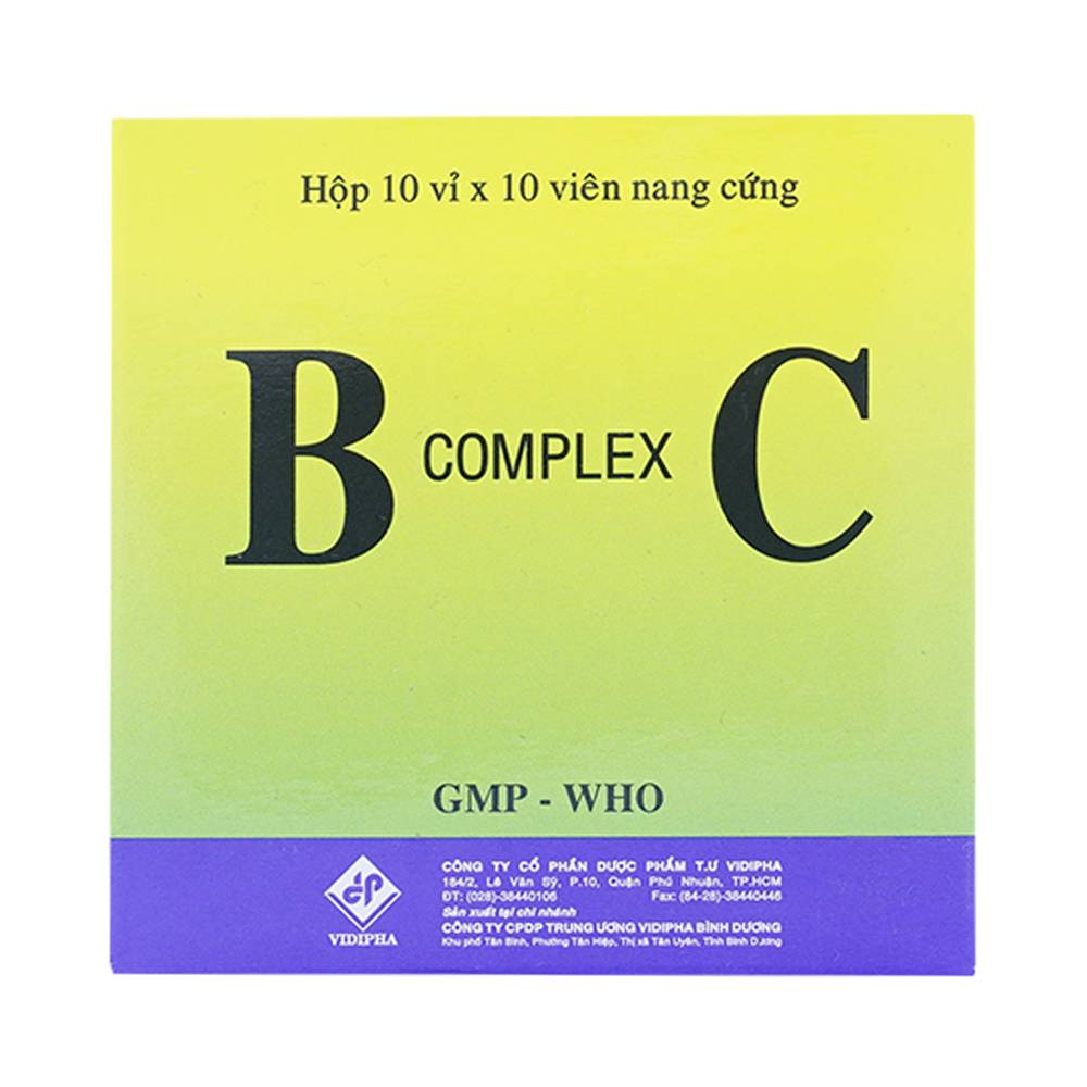 Thuốc B Complex C hộp 100 viên bổ sung vitamin nhóm B, C