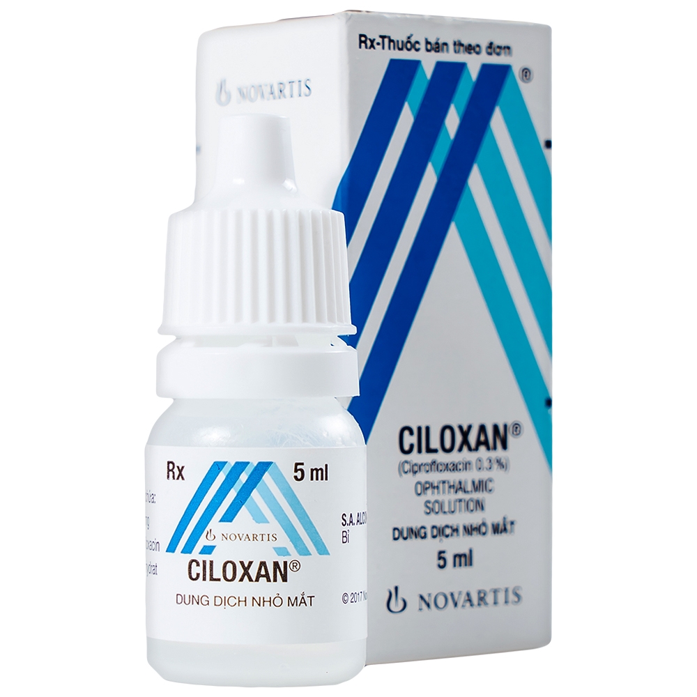 Thuốc nhỏ mắt Ciloxan Alcon trị loét giác mạc, viêm kết mạc (5ml)