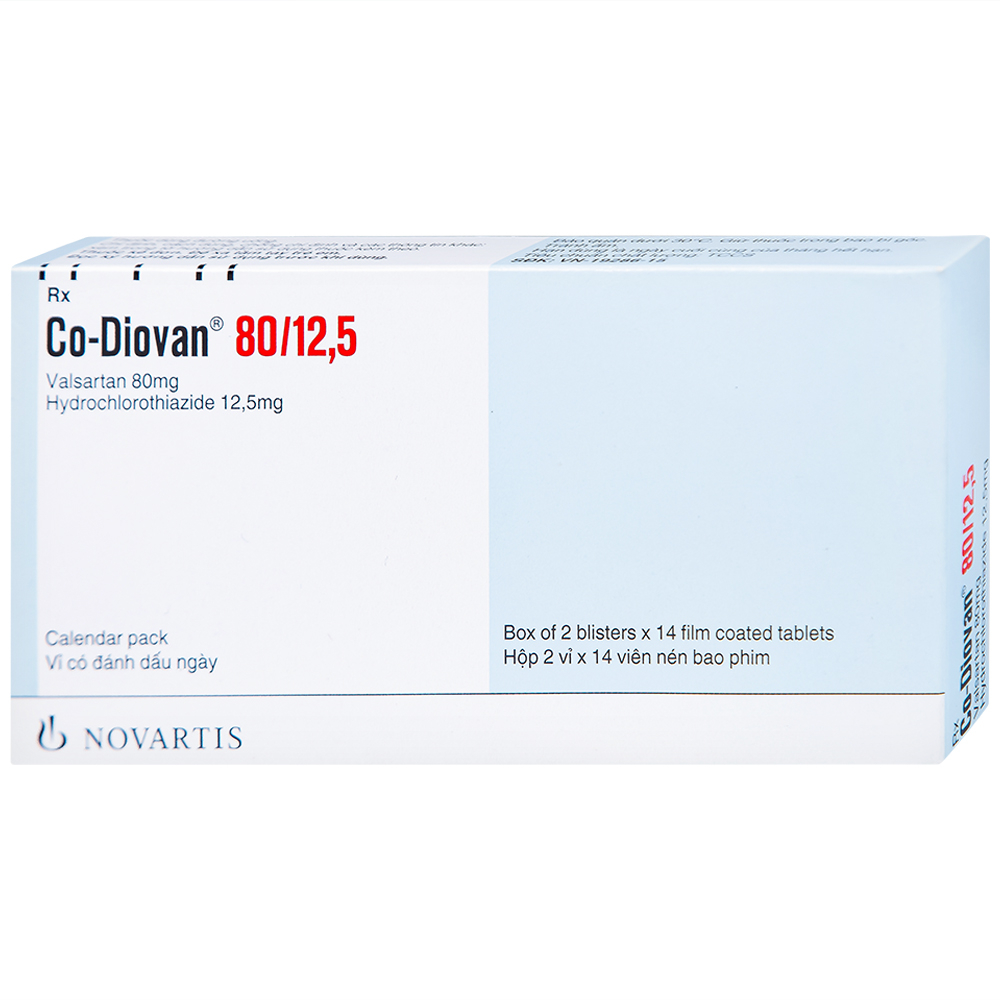 Codiovan 80mg/12.5mg: Thuốc trị tăng huyết áp (2 vỉ x 14 viên)