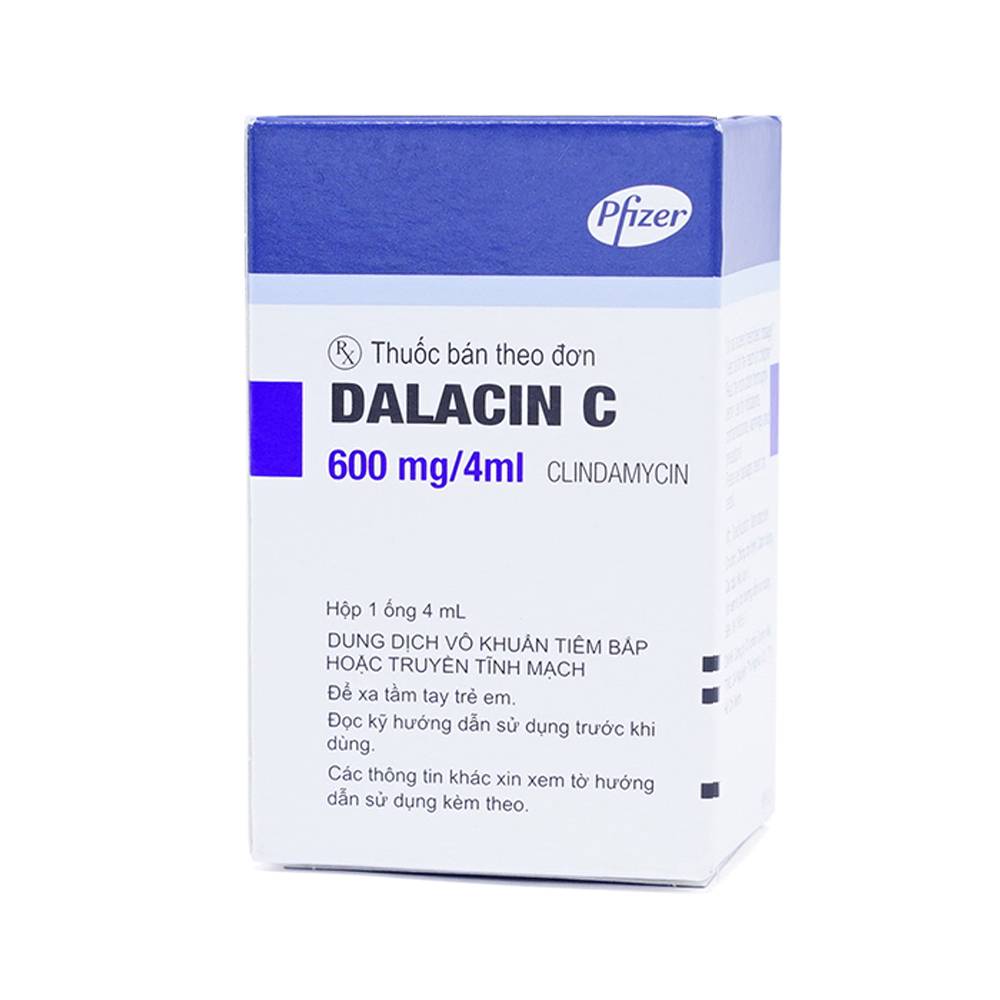 Thuốc tiêm Dalacin C 600mg/4ml Pfizer trị nhiễm khuẩn (4ml)