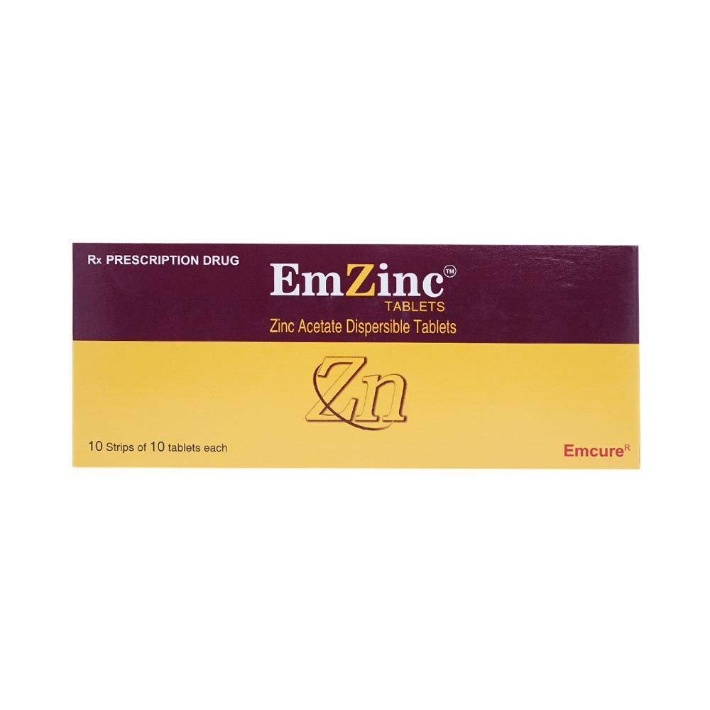 Thuốc Emzinc 20mg trị tiêu chảy, bổ sung kẽm (10 vỉ x 10 viên)