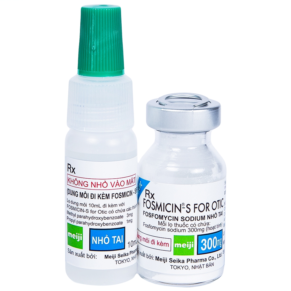 Thuốc nhỏ tai Fosmicin-S For Otic trị viêm tai ngoài 300ml
