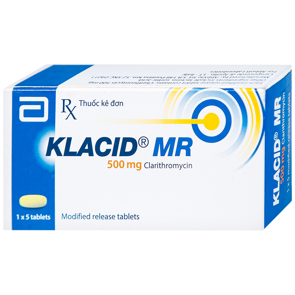 Klacid Mr 500Mg trị nhiễm trùng hô hấp - Nhà thuốc Long Châu