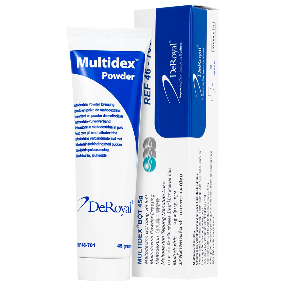 Bột phủ vết thương Multidex Powder Deroyal 45g hỗ trợ điều trị viêm ...
