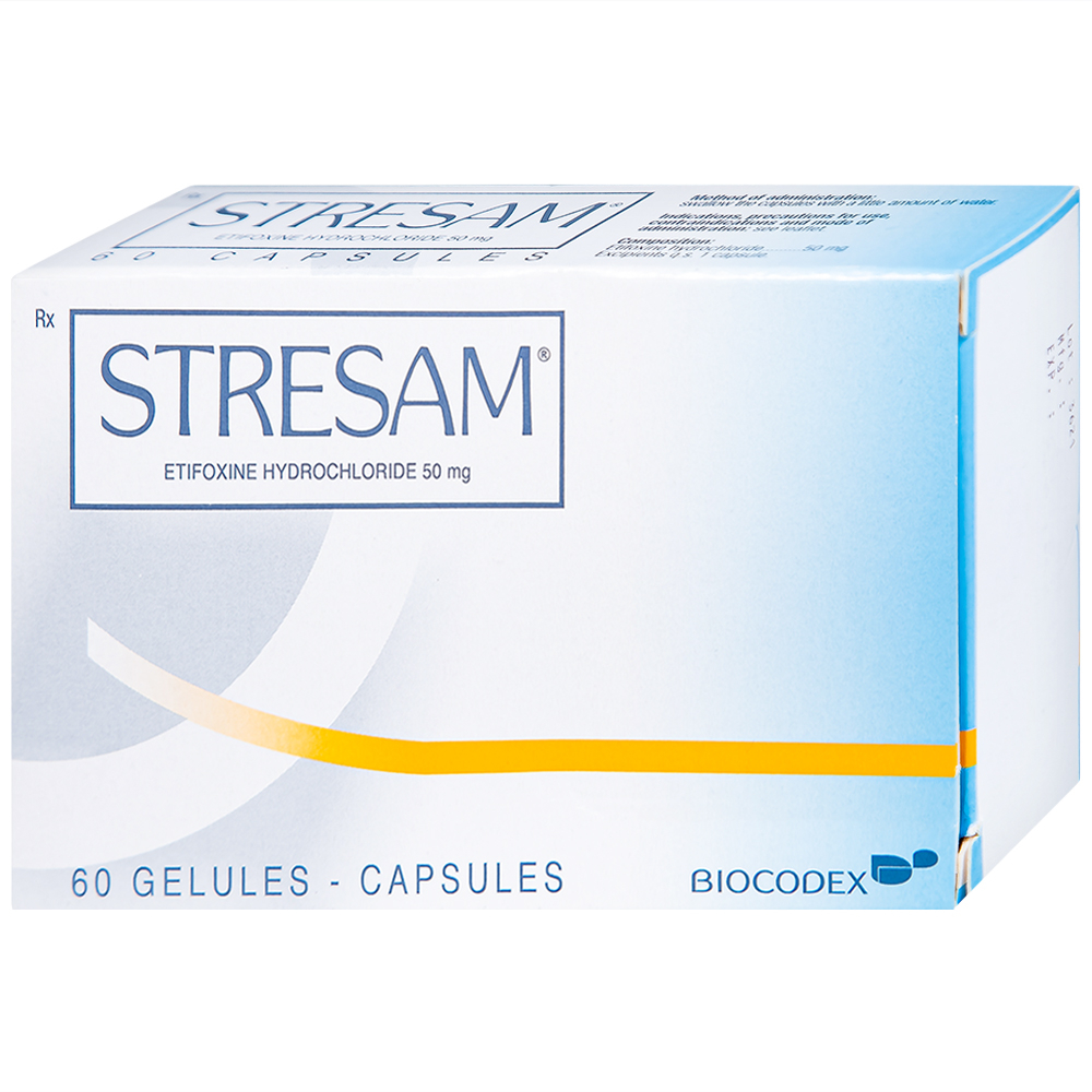 Thuốc Stresam Biocodex chống lo âu (3 vỉ x 20 viên)