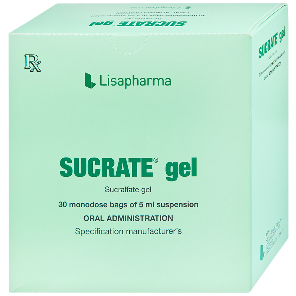 Thuốc Sucrate Gel 30 gói trị loét dạ dày