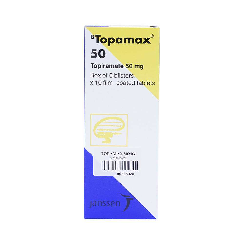 Thuốc Topamax 50mg trị động kinh, ngừa đau nửa đầu (60 viên)