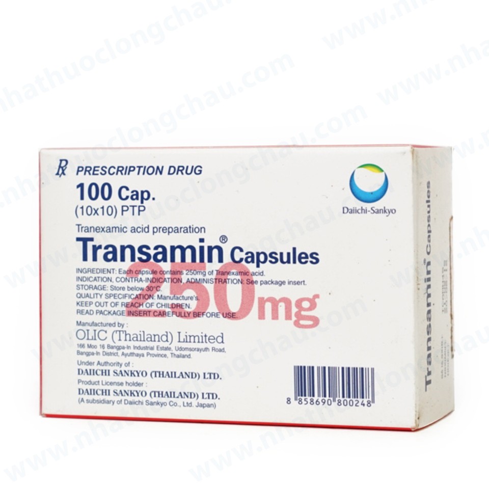 Thuốc Transamin 250 mg | Cầm máu, điều trị chảy máu bất thường