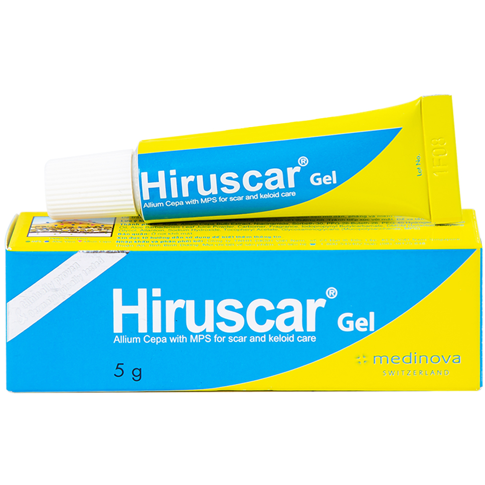 Gel Hiruscar Medinova làm mờ sẹo lòi, sẹo lõm (Tuýp 5g)
