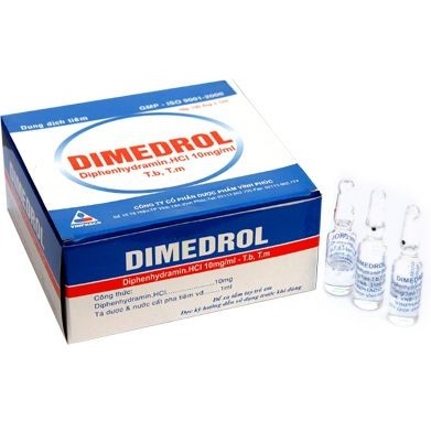 Dung Dịch Tiêm Dimedrol hộp 100 ống trị nôn, chóng mặt