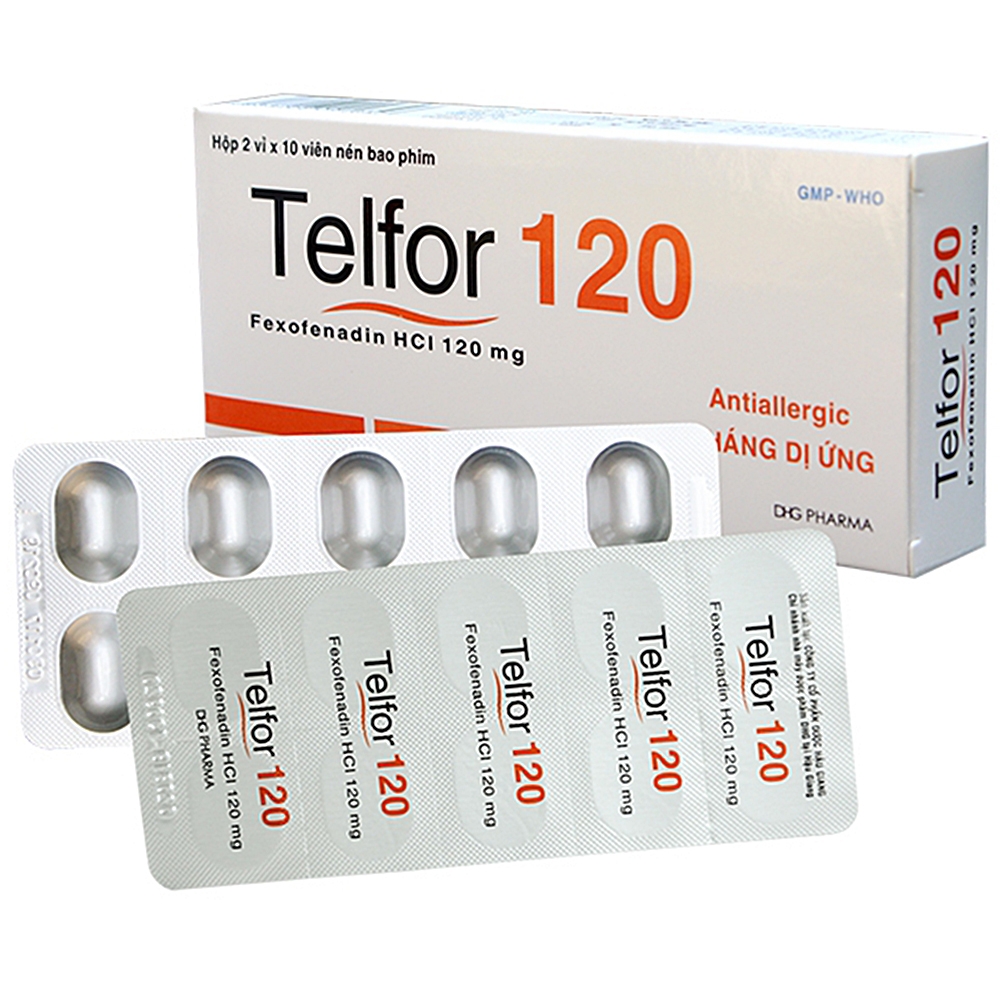 Telfor 120mg hộp 20 viên trị viêm mũi dị ứng