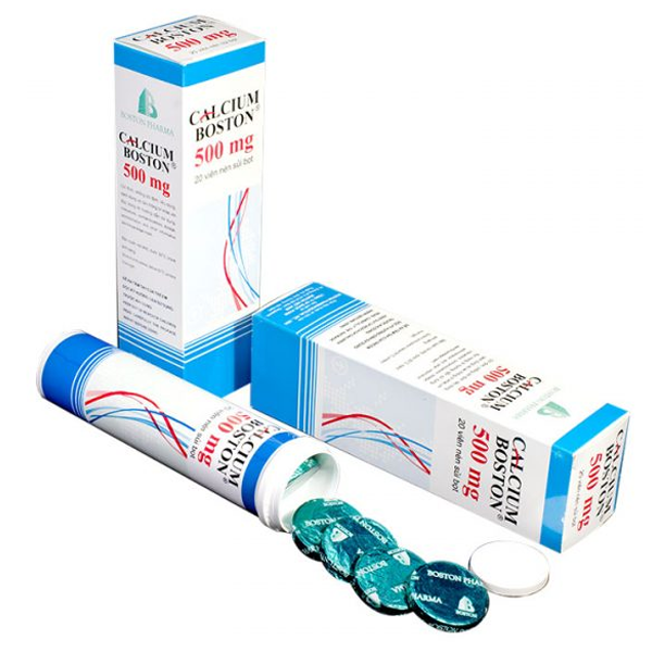 Viên sủi Calcium Boston 500mg phòng và hỗ trợ điều trị loãng xương (20 ...