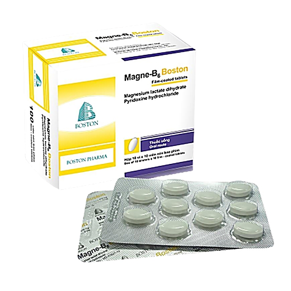 Thuốc Magne-B6 Boston (Hộp 10 vỉ x 10 viên) - Long Châu