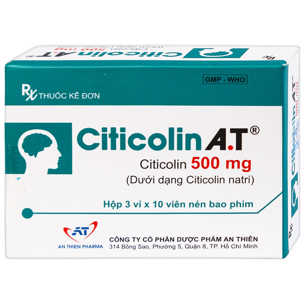 Citicolin A.T 500mg: Thuốc điều trị tai biến, suy giảm trí nhớ