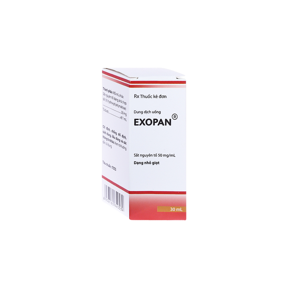 Thuốc Exopan 50mg/ml Hà Nam điều trị thiếu sắt tiềm ẩn và thiếu máu do ...