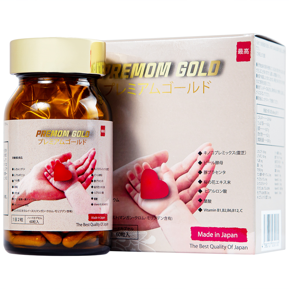 Premom Gold Jpanwell (60 viên) | Tăng khả năng thụ thai