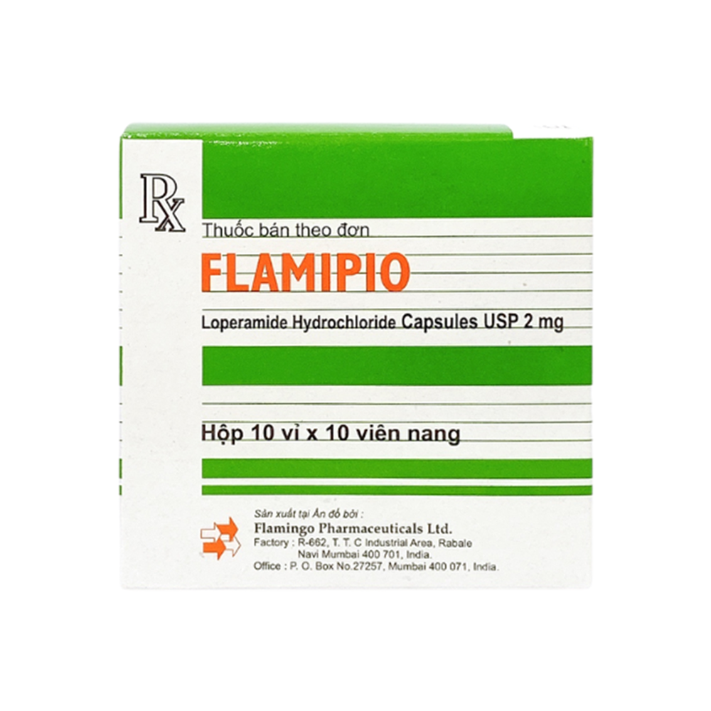 Thuốc Flamipio 2mg điều trị tiêu chảy (10 vỉ x 10 viên)