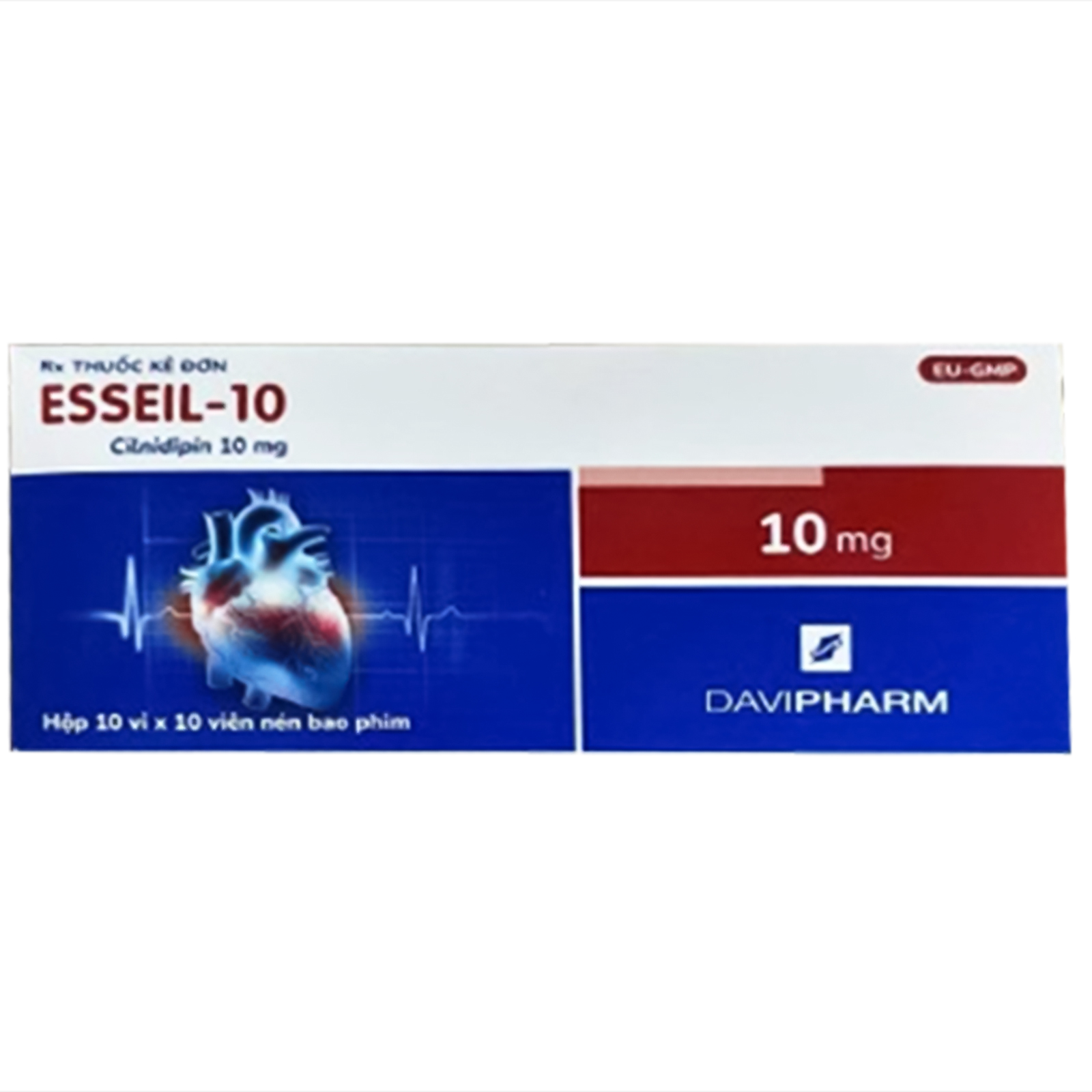 Esseil-10mg: Thuốc chống tăng huyết áp (Hộp 10 vỉ x 10 viên)
