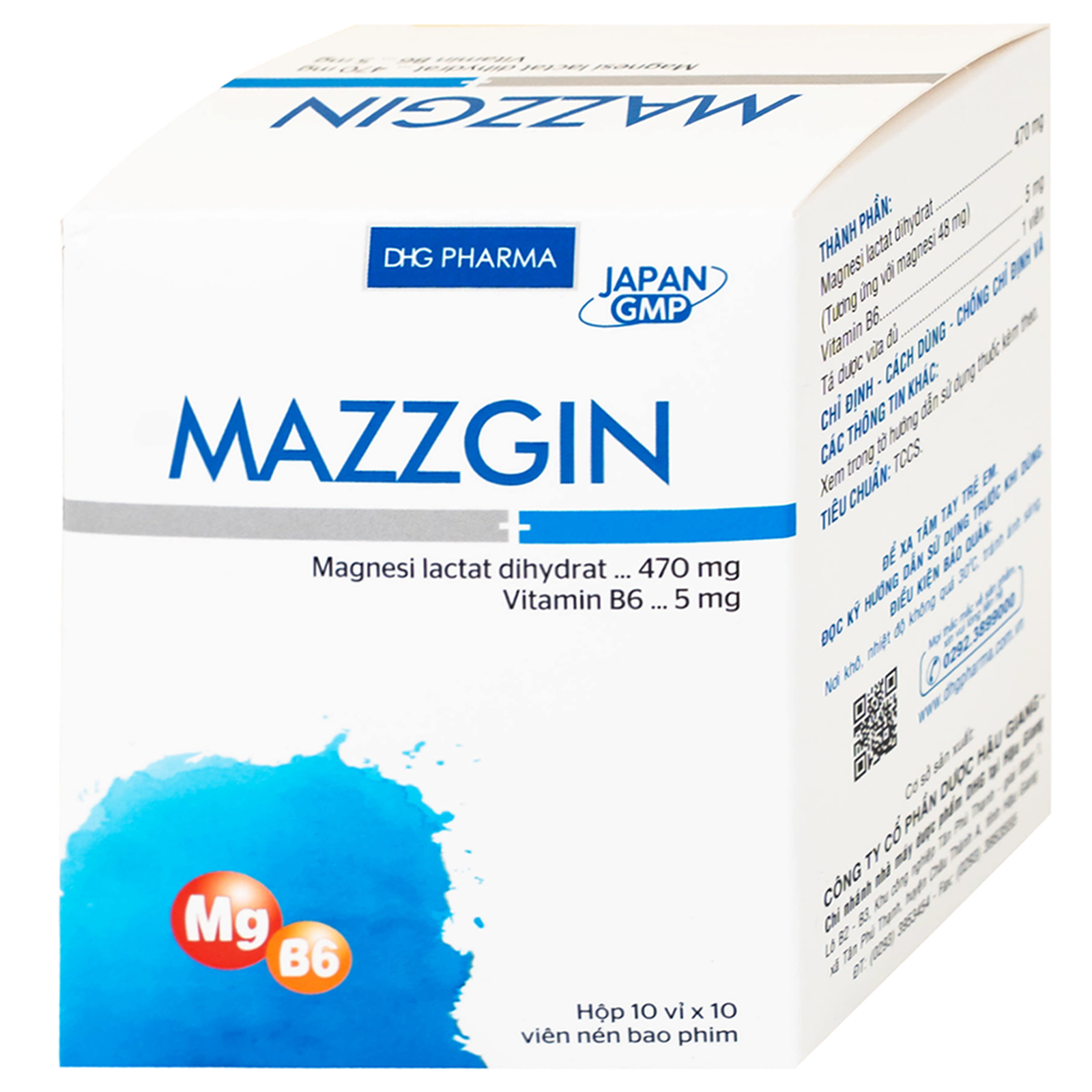Thuốc Mazzgin DHG Pharma điều trị thiếu magnesi