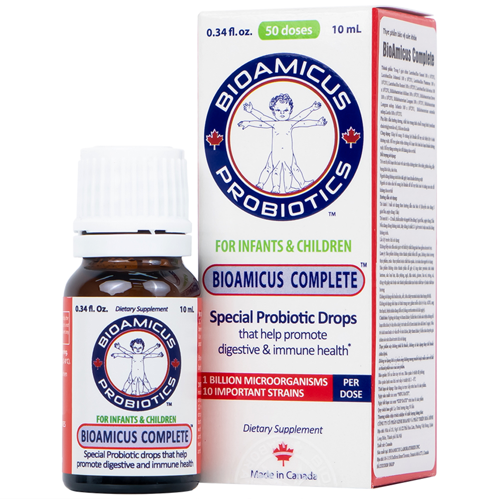 Bioamicus complete men vi sinh 10 chủng (chai 10ml)