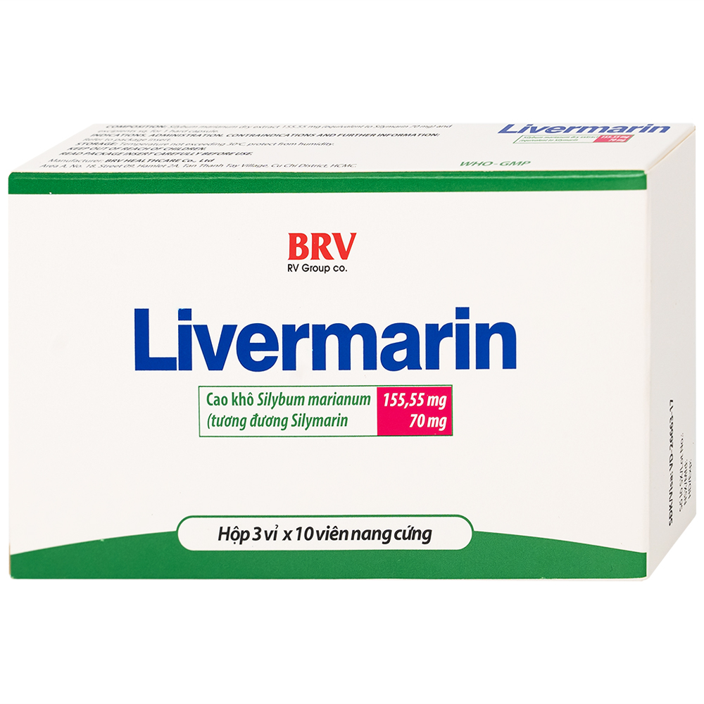 Thuốc Livermarin 70mg trị rối loạn tiêu hoá, viêm gan