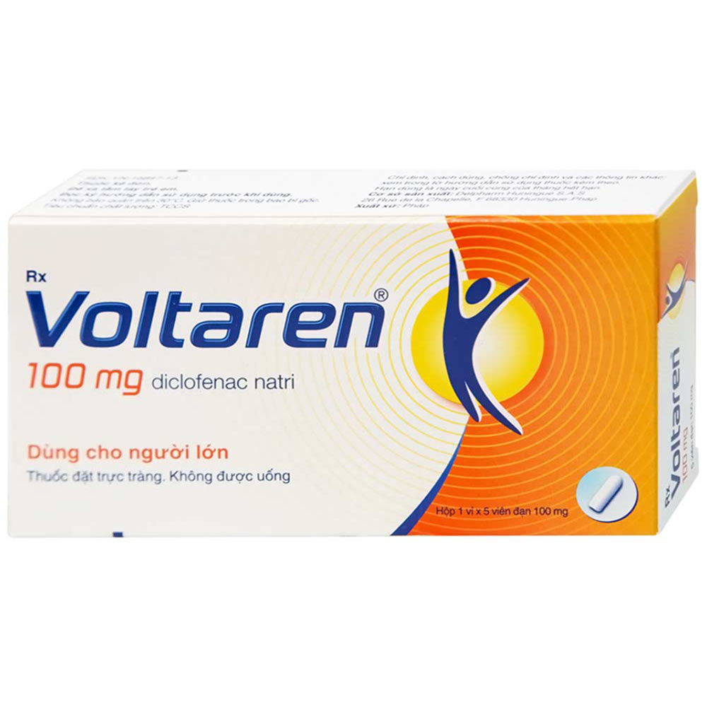 Thuốc Voltaren 100mg điều trị viêm khớp dạng thấp (5 viên)