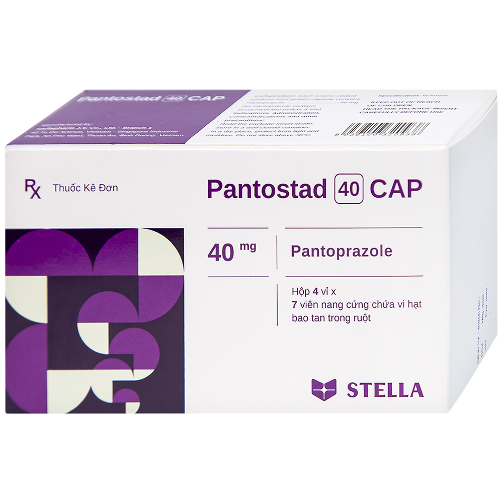 Thuốc Pantostad 40 CAP trị viêm thực quản (4 vỉ x 7 viên)