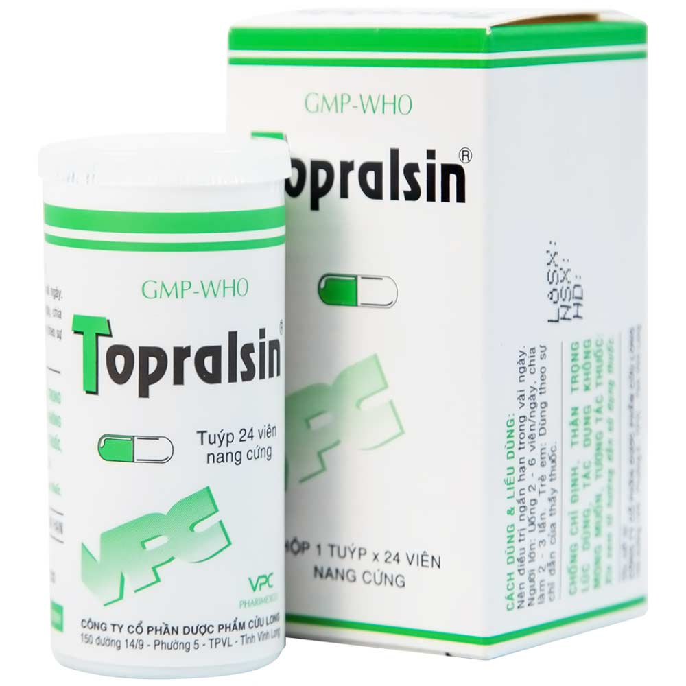 Thuốc Topralsin tuýp 24 viên trị triệu chứng ho khan