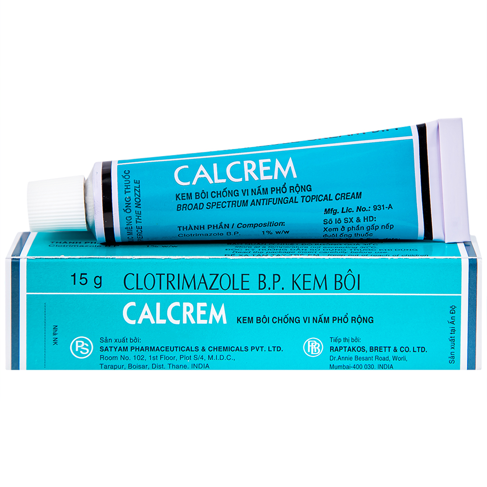 Kem bôi Calcrem 15g điều trị nhiễm nấm ngoài da