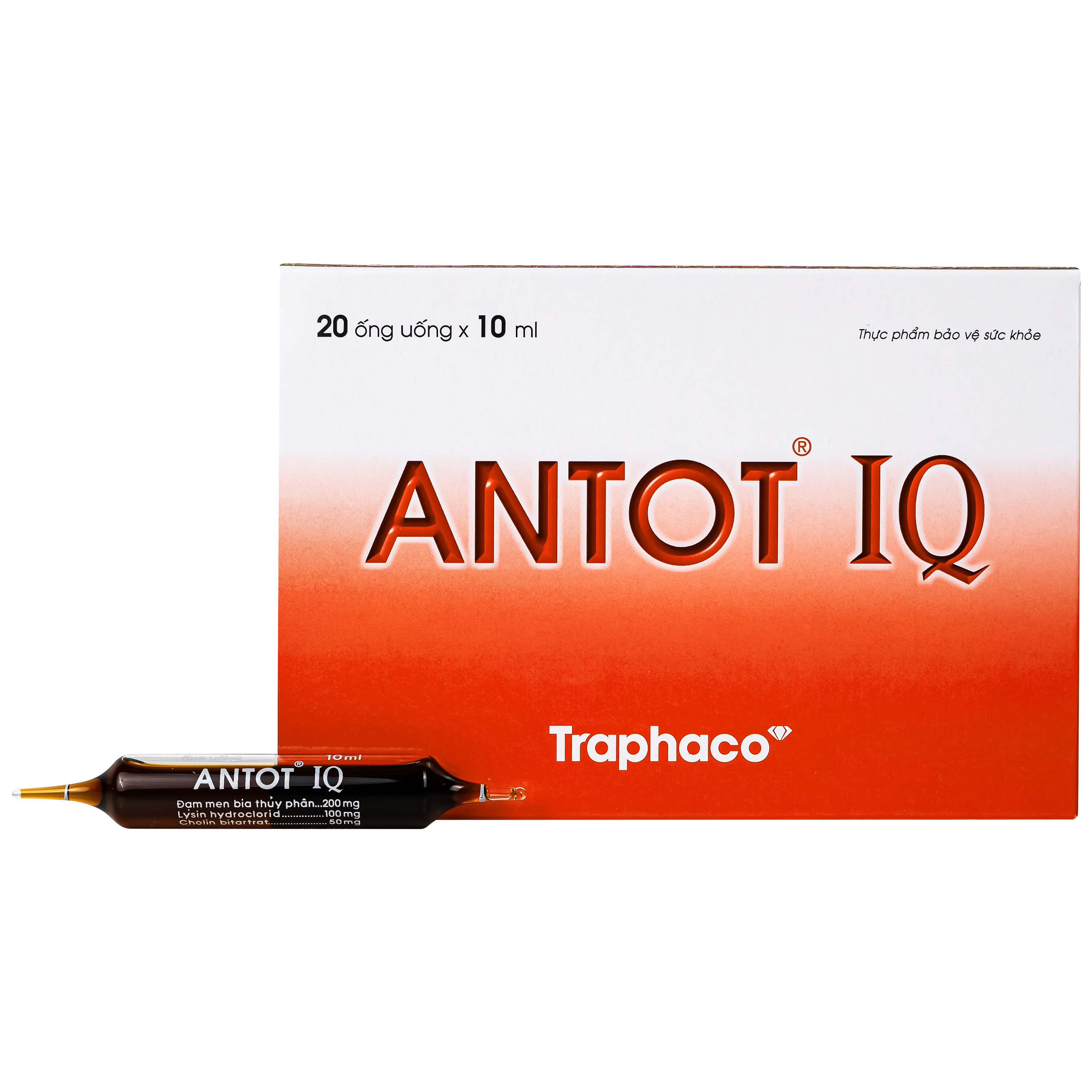 Siro Antot IQ ăn ngon hộp 20 ống x 10ml Traphaco | Long Châu