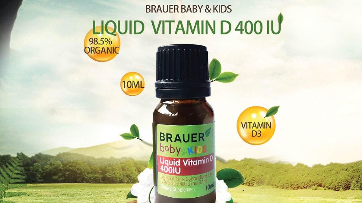 Bổ sung vitamin D với Brauer Baby & Kids Liquid Vitamin D 400IU - Nhà ...