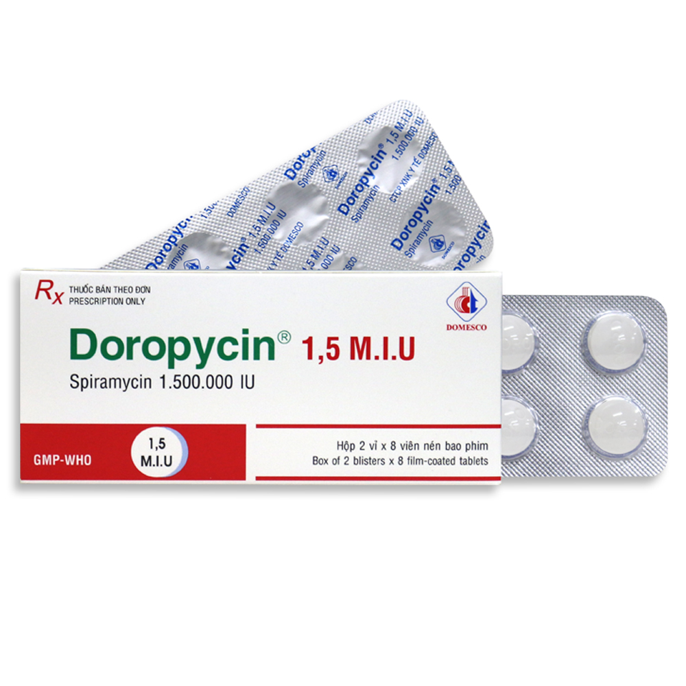 Doropycin 1.5 M.I.U - Kháng sinh trị nhiễm khuẩn (2 vỉ x 8 viên)