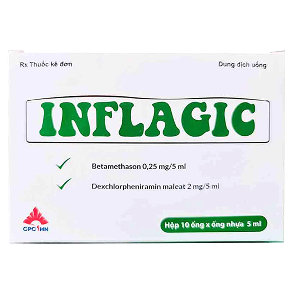 Dung dịch uống Inflagic 5ml CPC1HN điều trị dị ứng đường hô hấp (10 ống ...