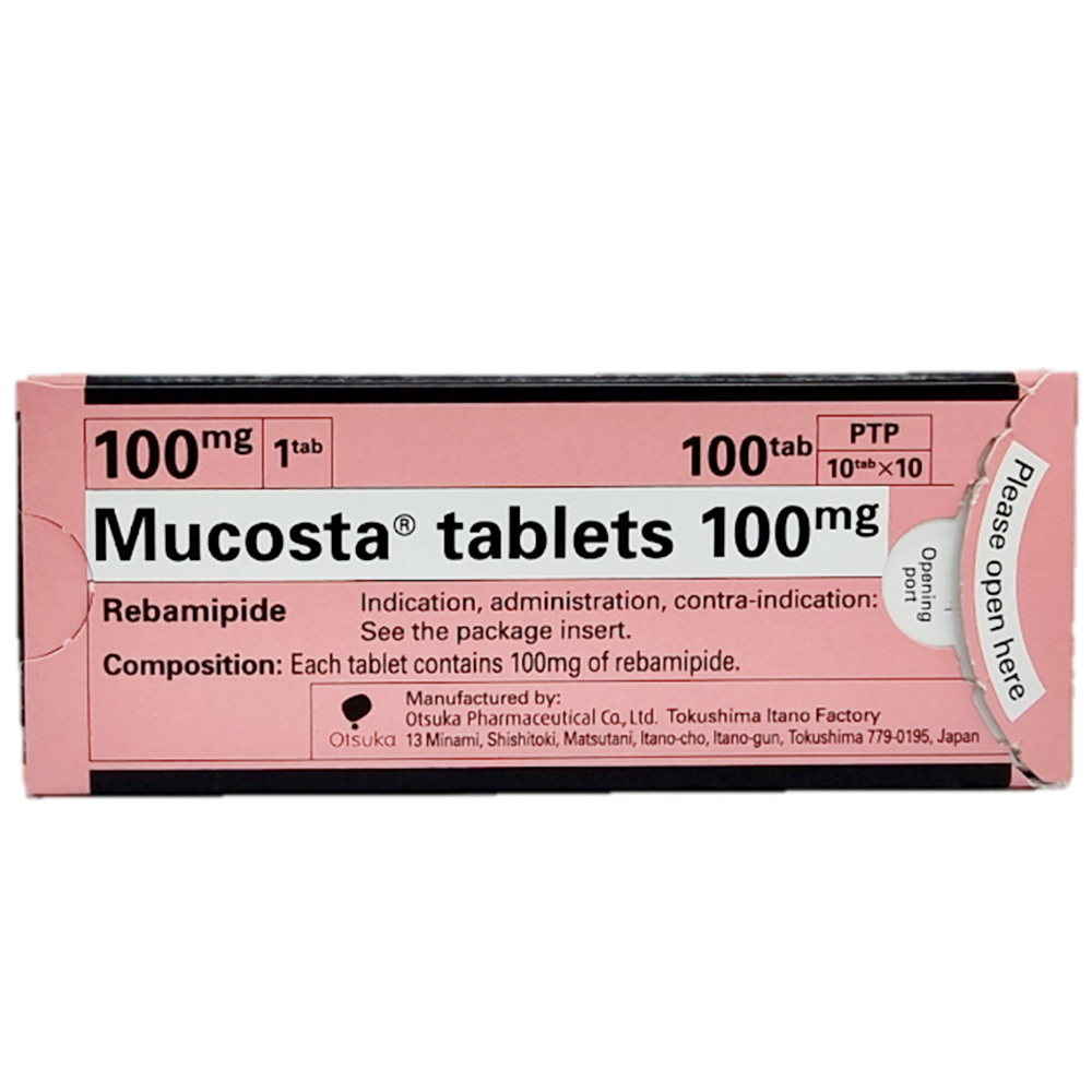 Thuốc Mucosta 100mg điều trị loét dạ dày (10 vỉ x 10 viên)
