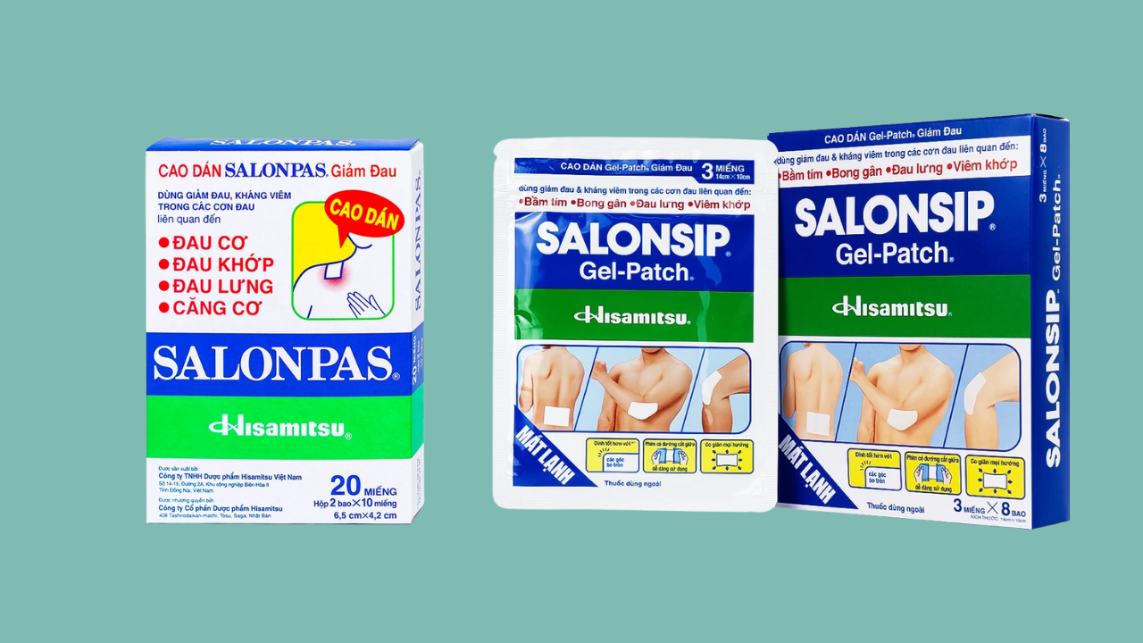 So sánh Salonpas và Salonsip: Nên chọn loại nào? - Nhà thuốc FPT Long Châu