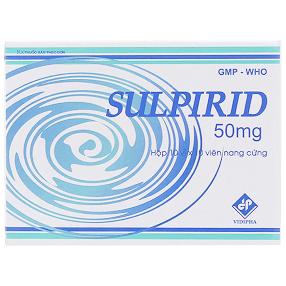 Thuốc Sulpiride 50mg Vidipha (Hộp 10 vỉ x 10 viên)